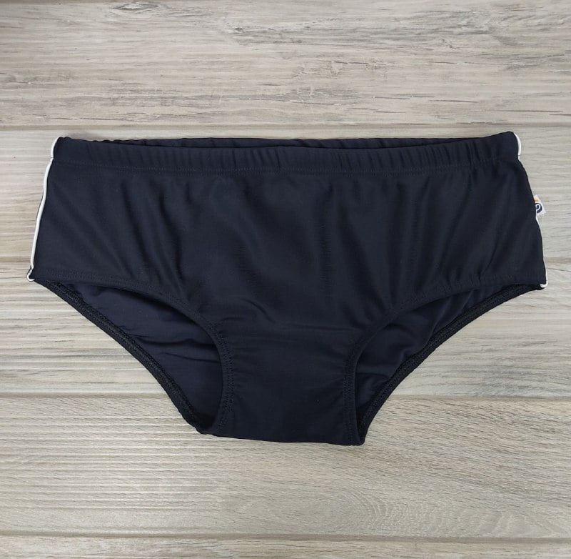 SUNGA SLIM PRETA COM FRISO BRANCO LATERAL – petuliaconfeccoes